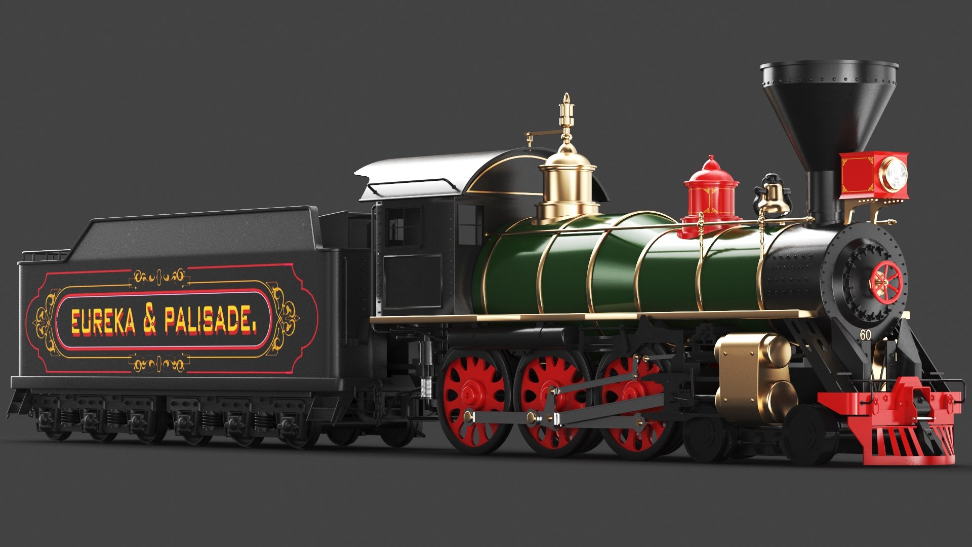 3D Detailed Locomotive Steam Train Front Car Model - TurboSquid 2411160