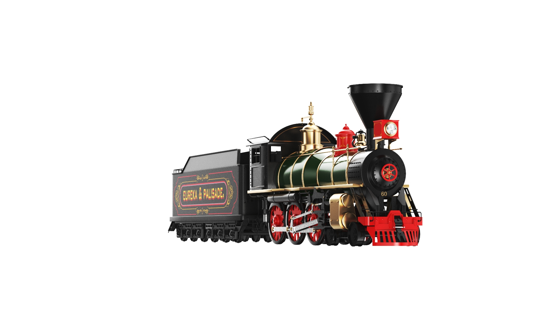 3D Detailed Locomotive Steam Train Front Car Model - TurboSquid 2411160