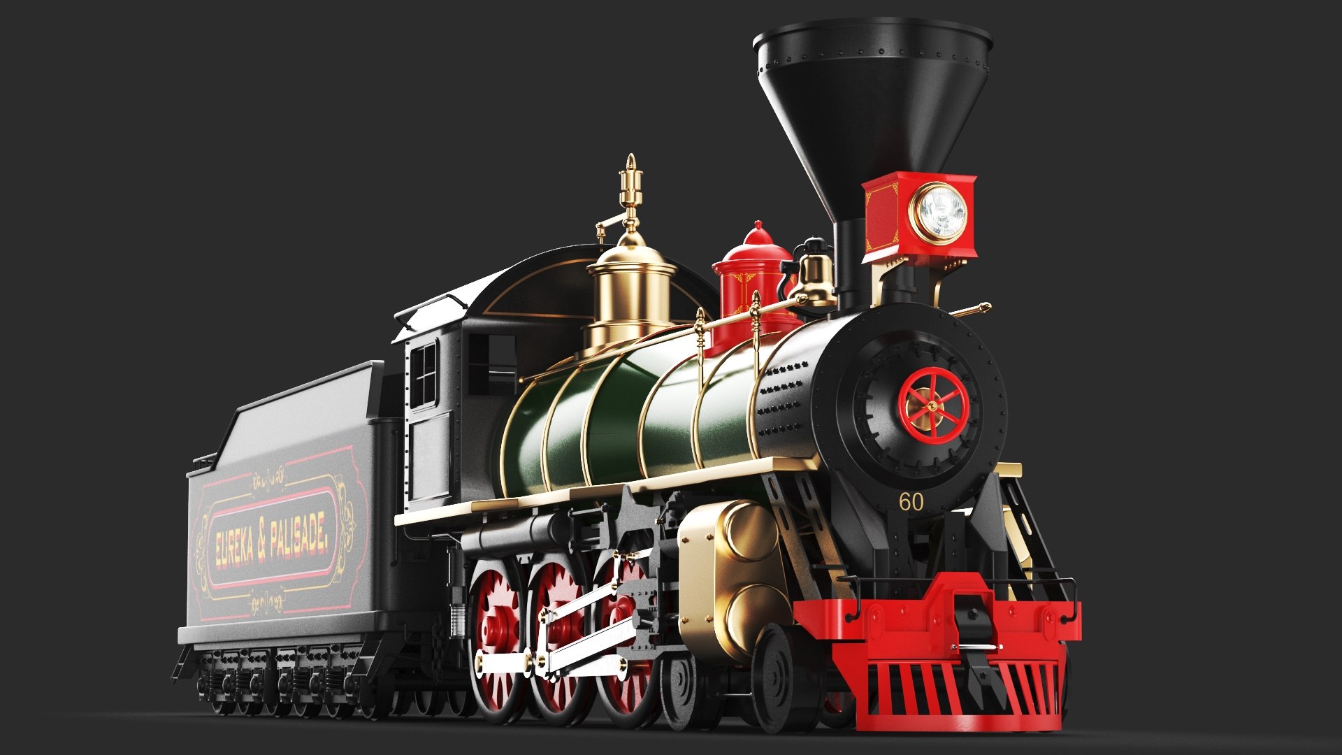 3D Detailed Locomotive Steam Train Front Car Model - TurboSquid 2411160