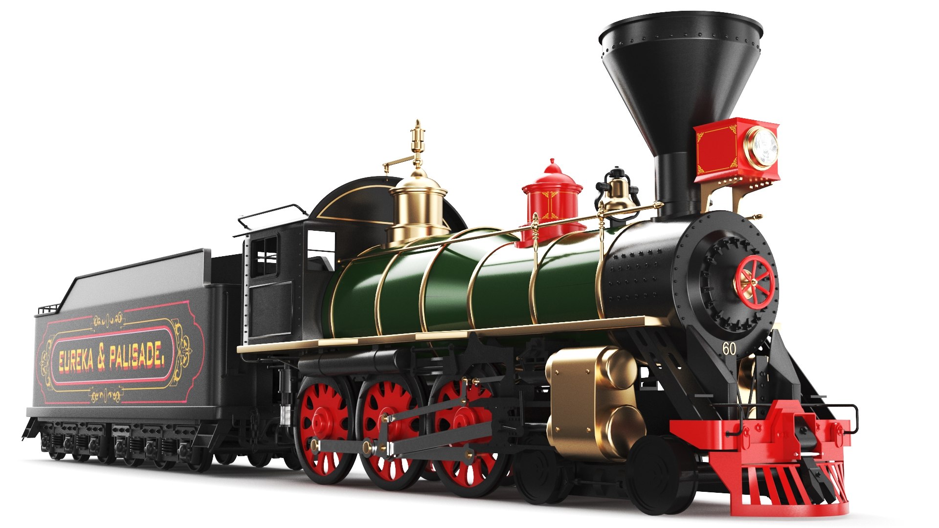 3D Detailed Locomotive Steam Train Front Car Model - TurboSquid 2411160