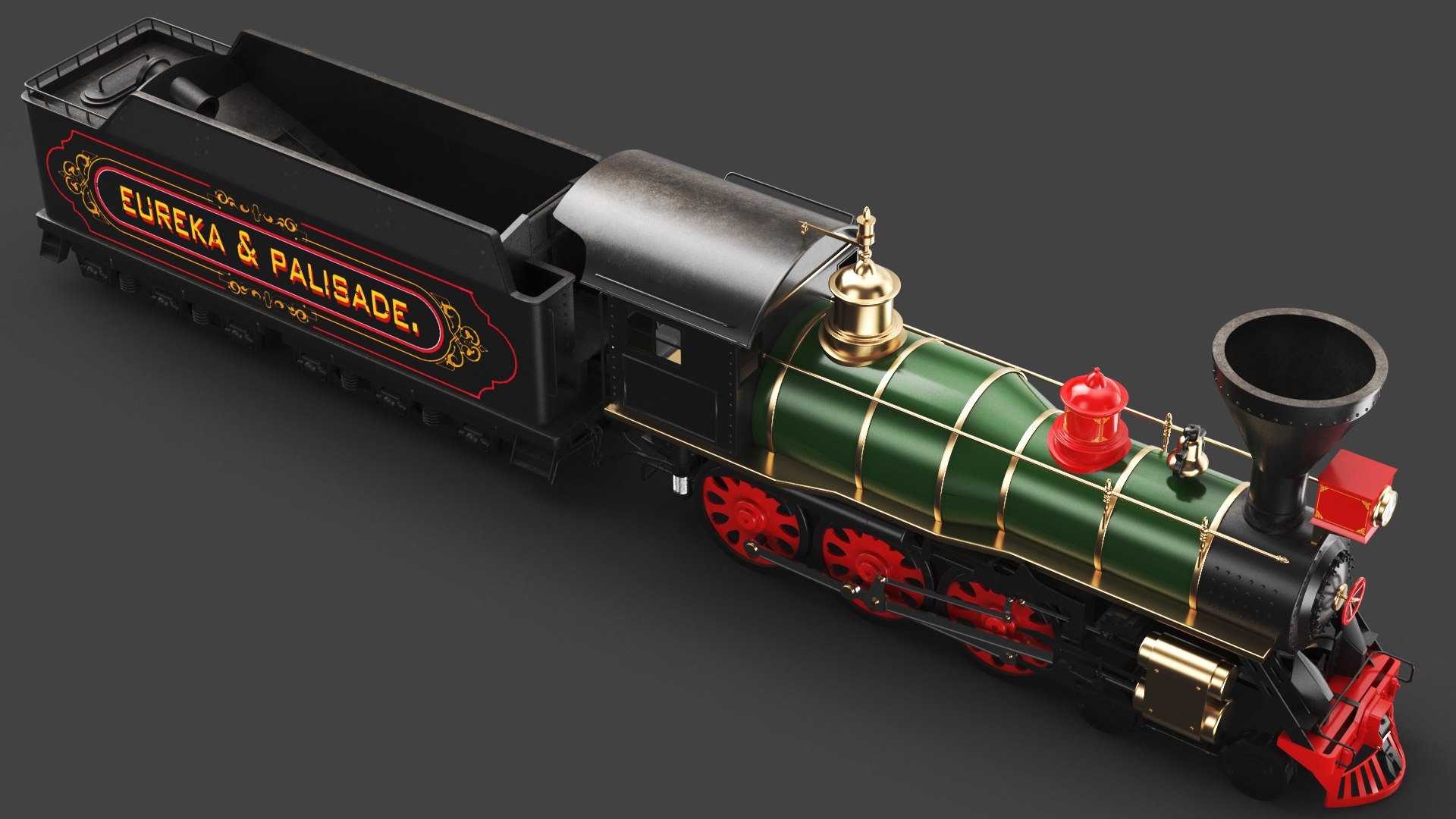 3D Detailed Locomotive Steam Train Front Car Model - TurboSquid 2411160