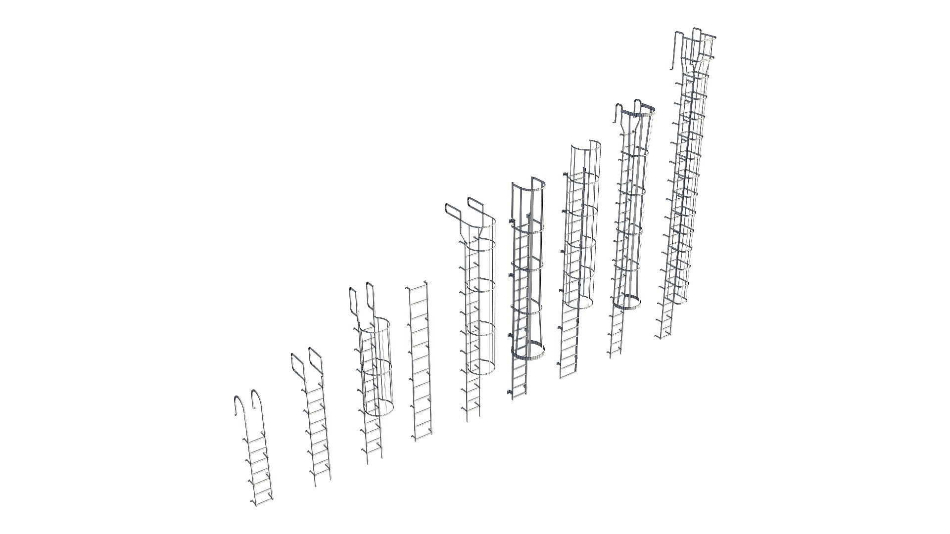 3D Ladders Model Pack - TurboSquid 1796125