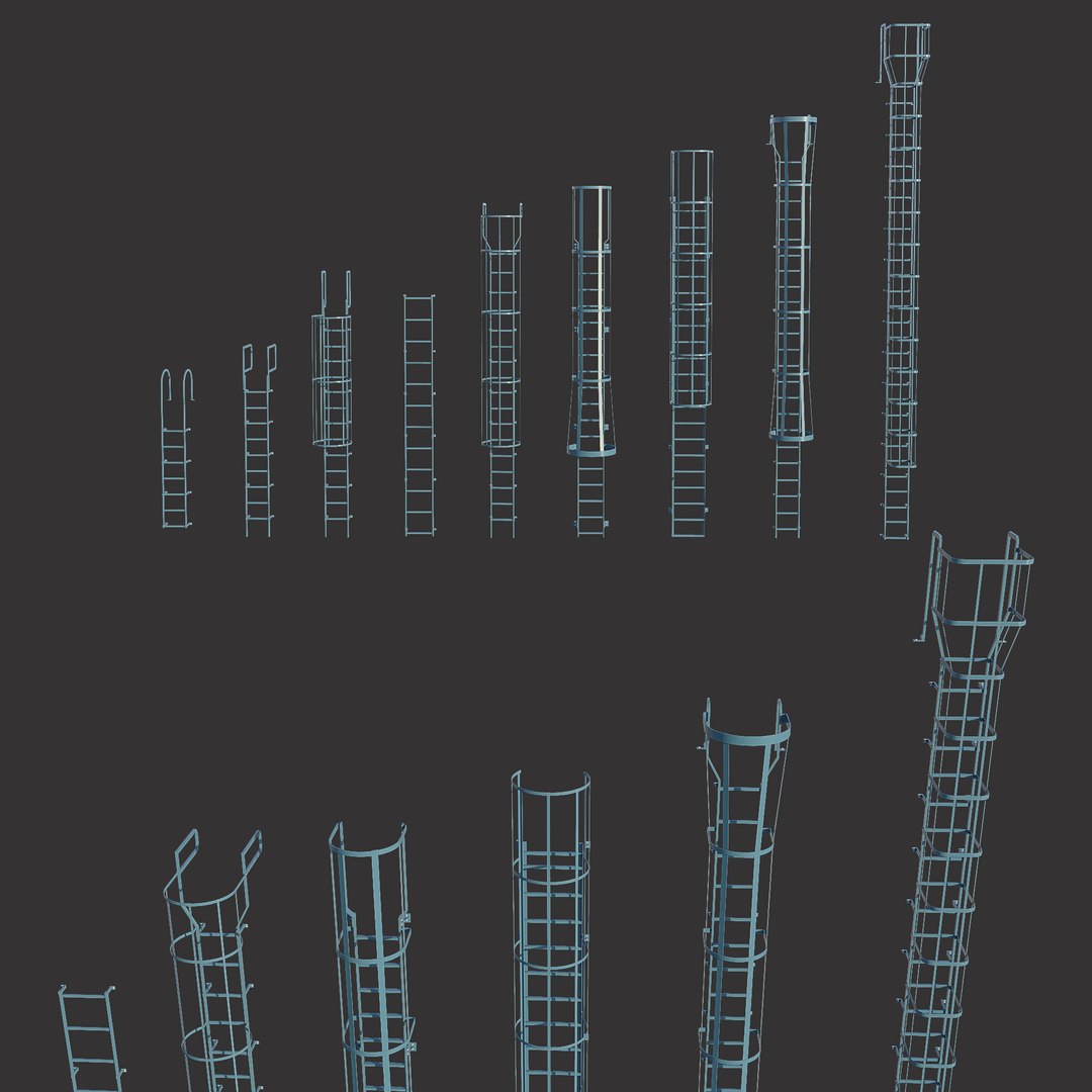 3D Ladders model pack - TurboSquid 1796125