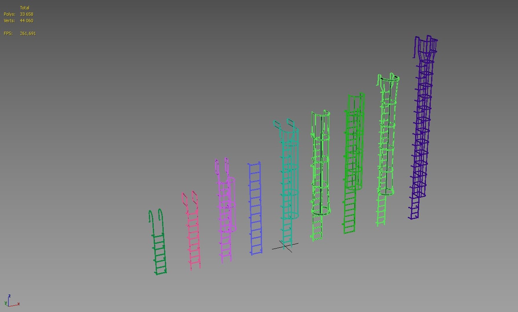 3D Ladders model pack - TurboSquid 1796125