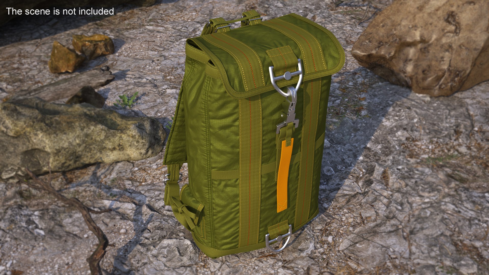 Lightweight Travel Parachute Backpack Green 3D model - TurboSquid 2084426