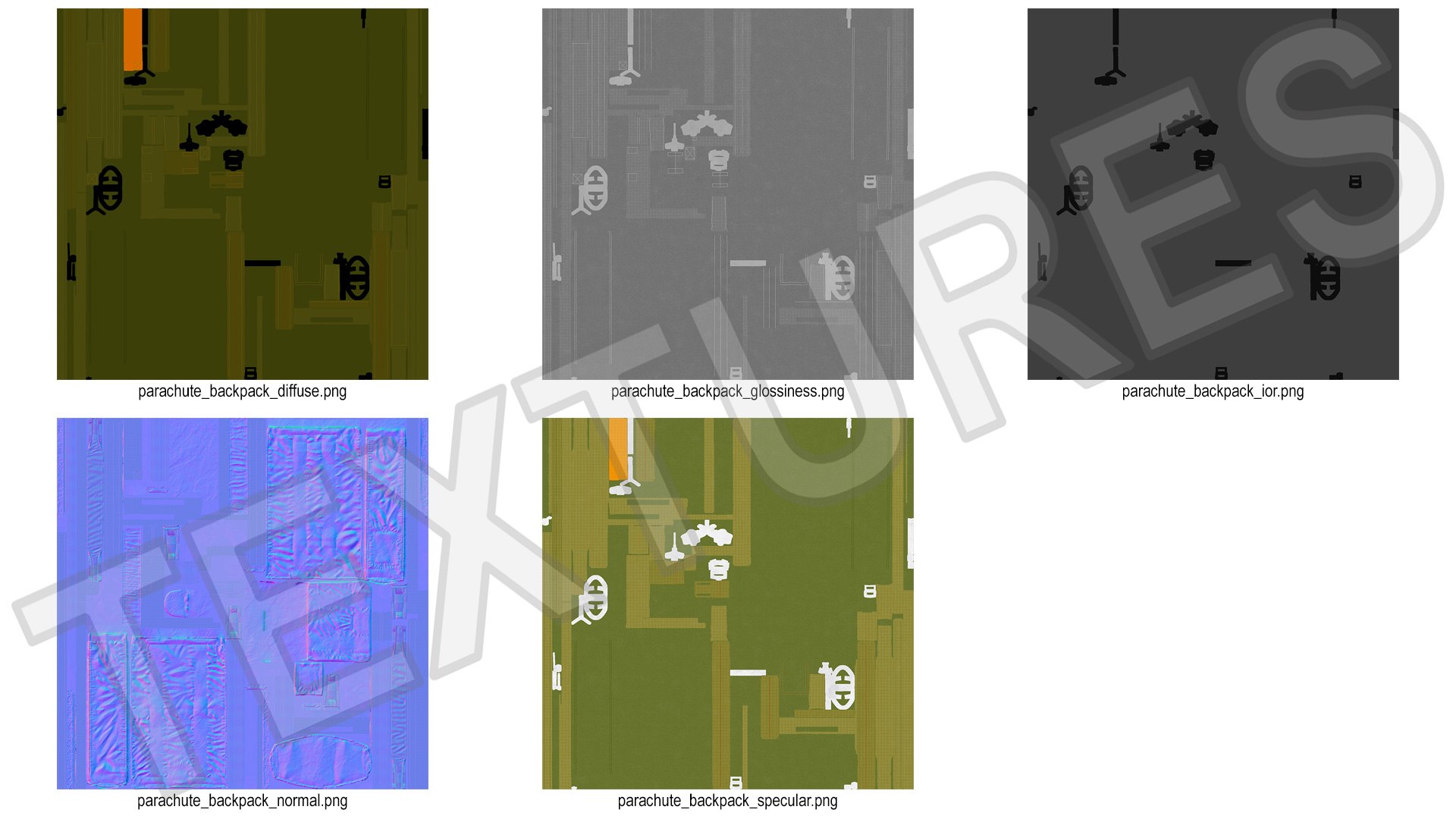 Lightweight Travel Parachute Backpack Green 3D model - TurboSquid 2084426