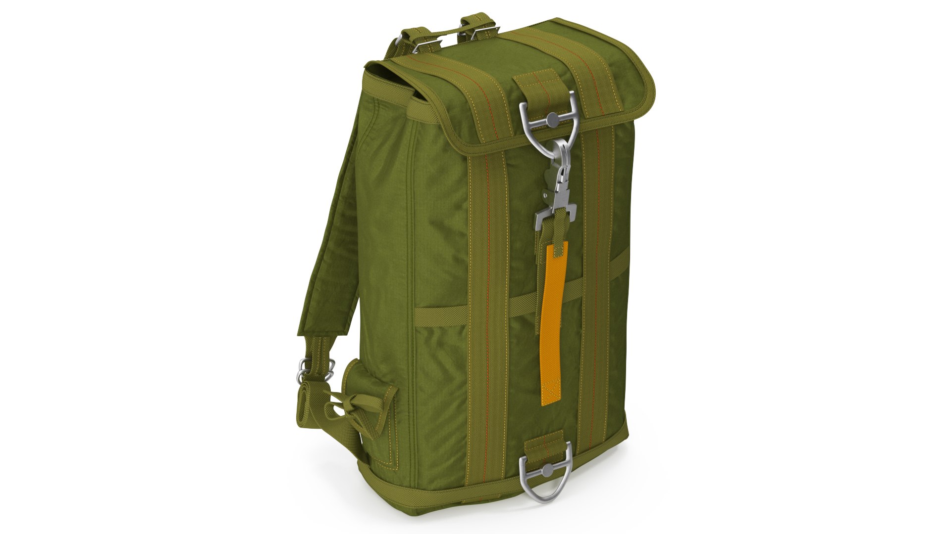 Lightweight Travel Parachute Backpack Green 3D model - TurboSquid 2084426