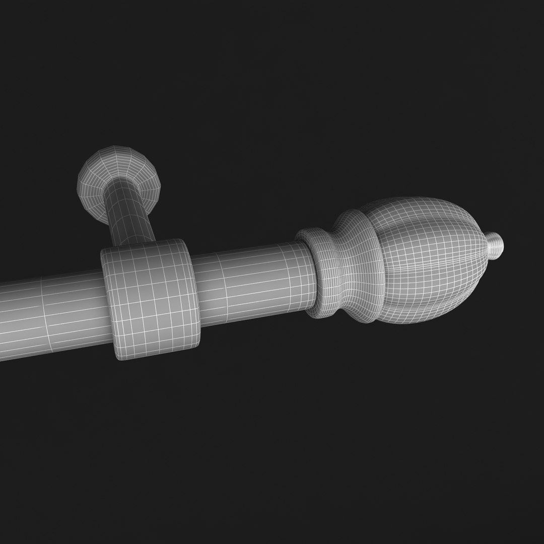 3d Model Curtain Rod