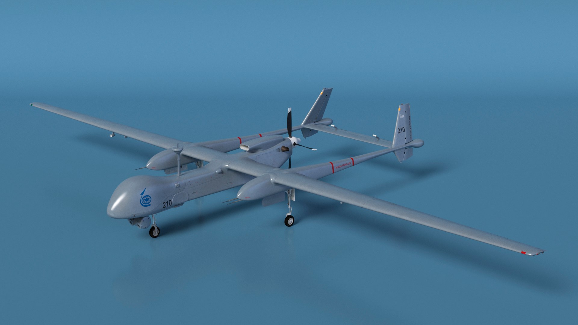 Unmanned Aerial Vehicle Drone IAI Eitan Rigged 3D Model - TurboSquid ...