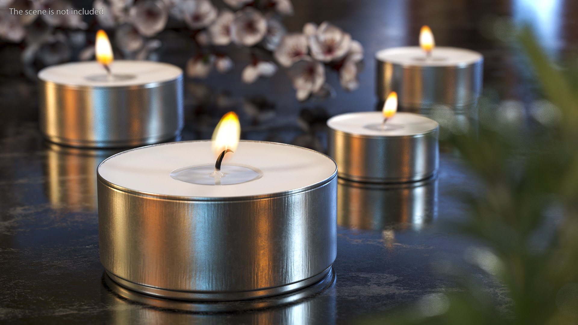 3D Lit Tea Light Candle - TurboSquid 1803311
