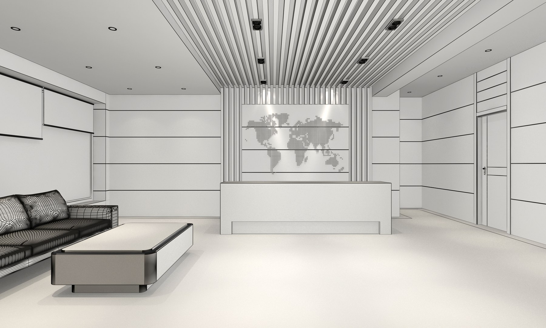 3D Lobby Reception 13 Model - TurboSquid 2247117