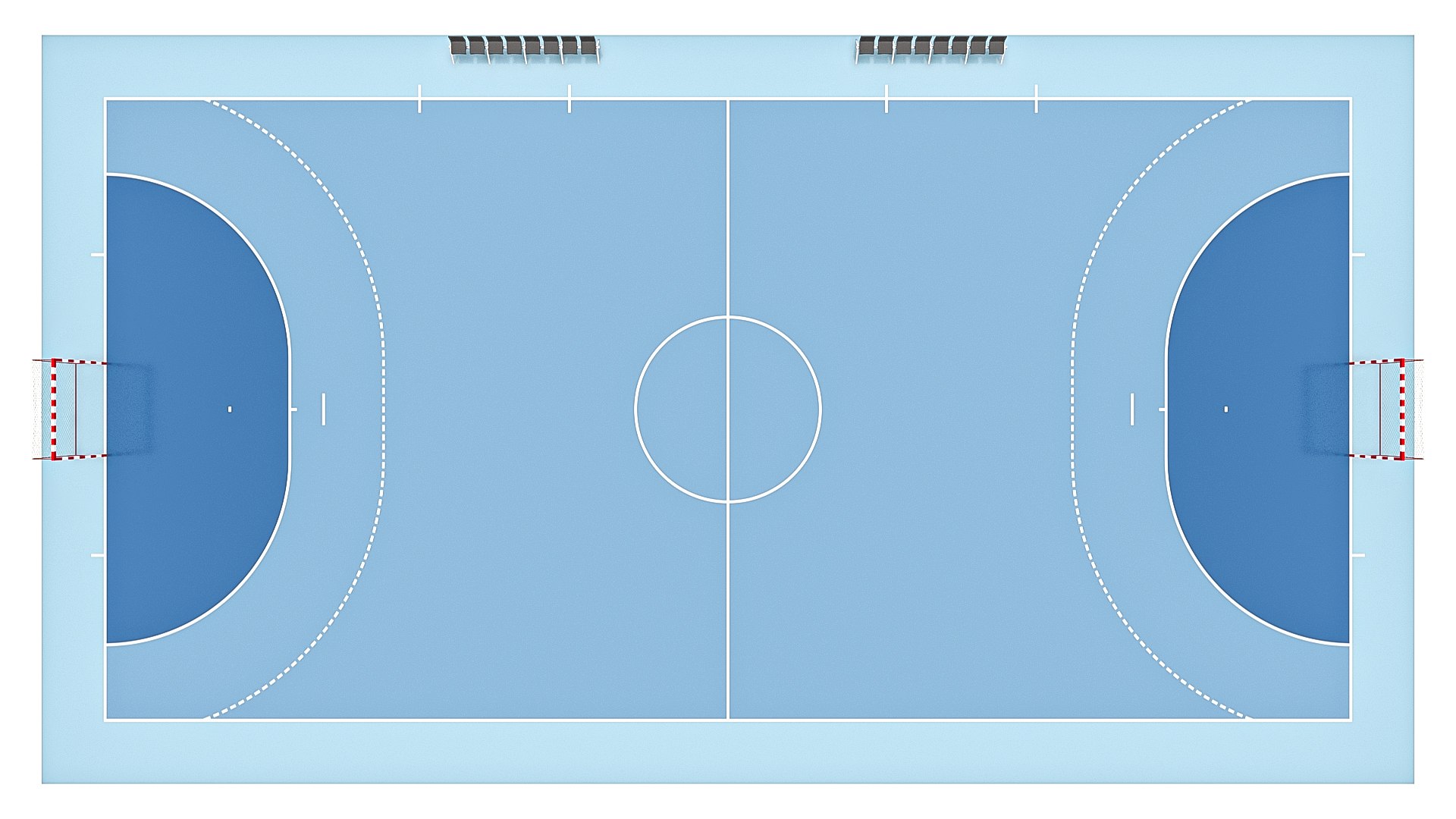 Handball Court 01 Model - TurboSquid 2230147