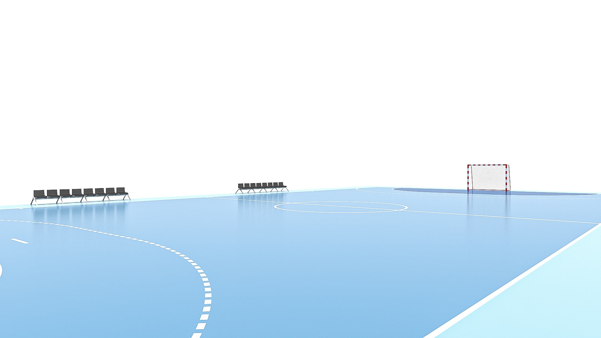 Handball Court 01 Model - TurboSquid 2230147