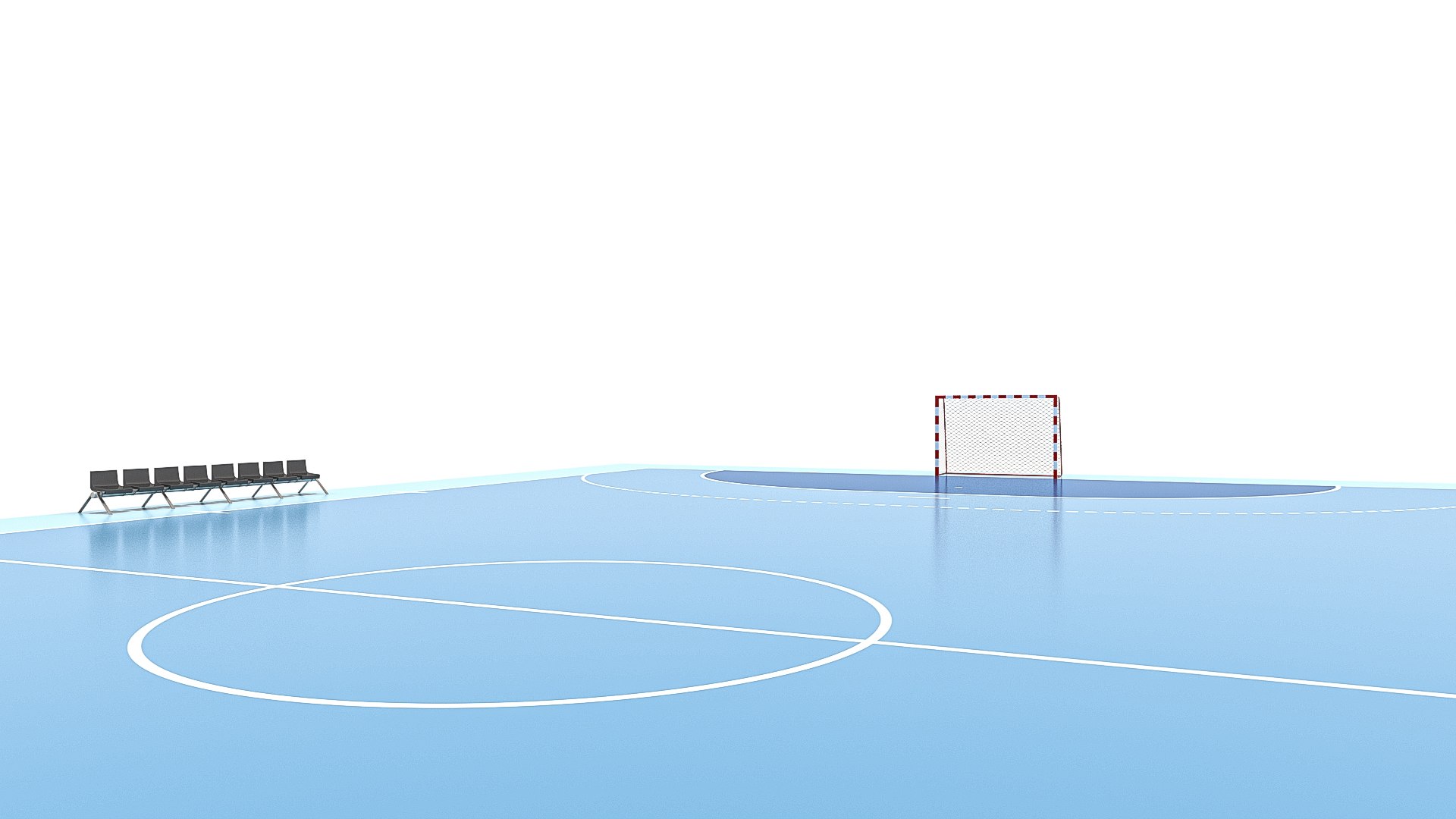 Handball Court 01 Model - TurboSquid 2230147