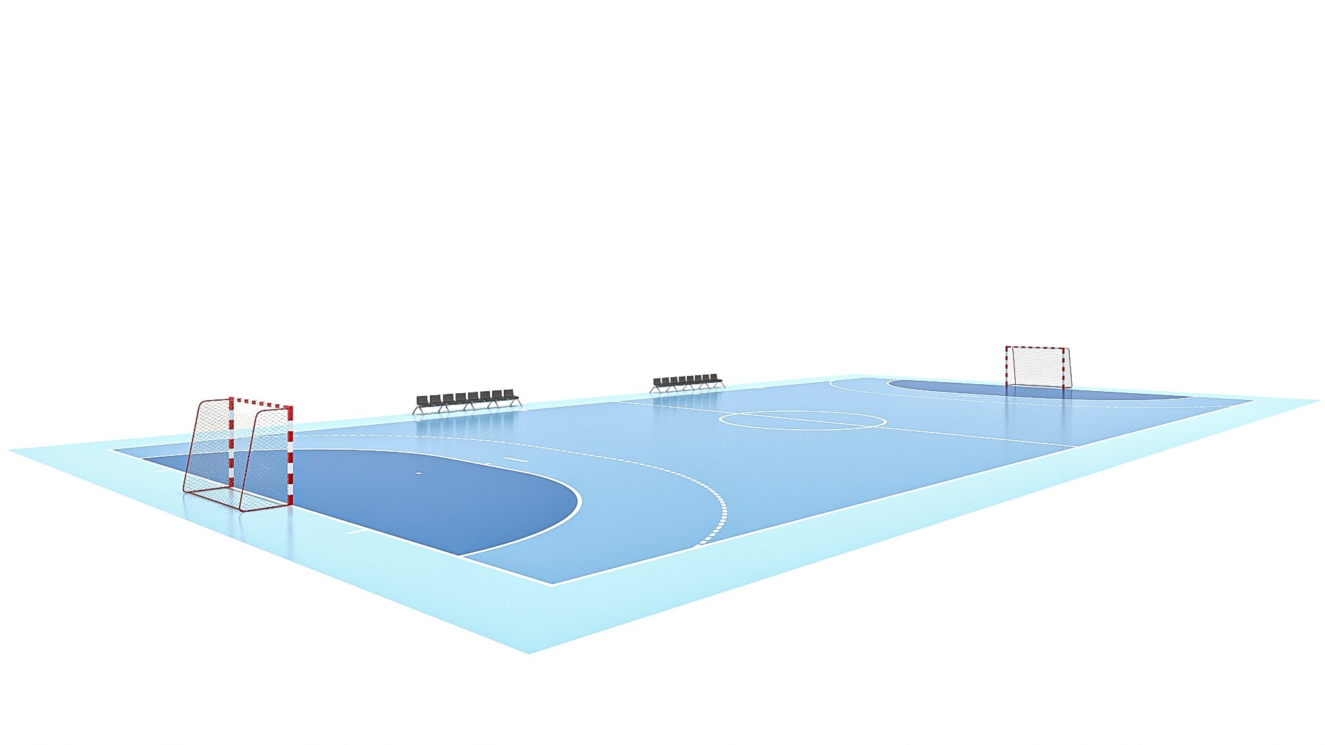 Handball Court 01 Model - TurboSquid 2230147