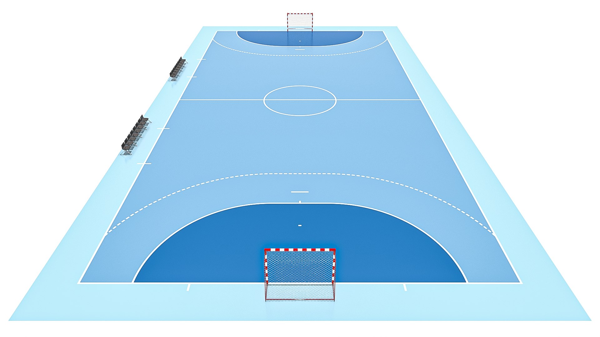 Handball Court 01 Model - TurboSquid 2230147