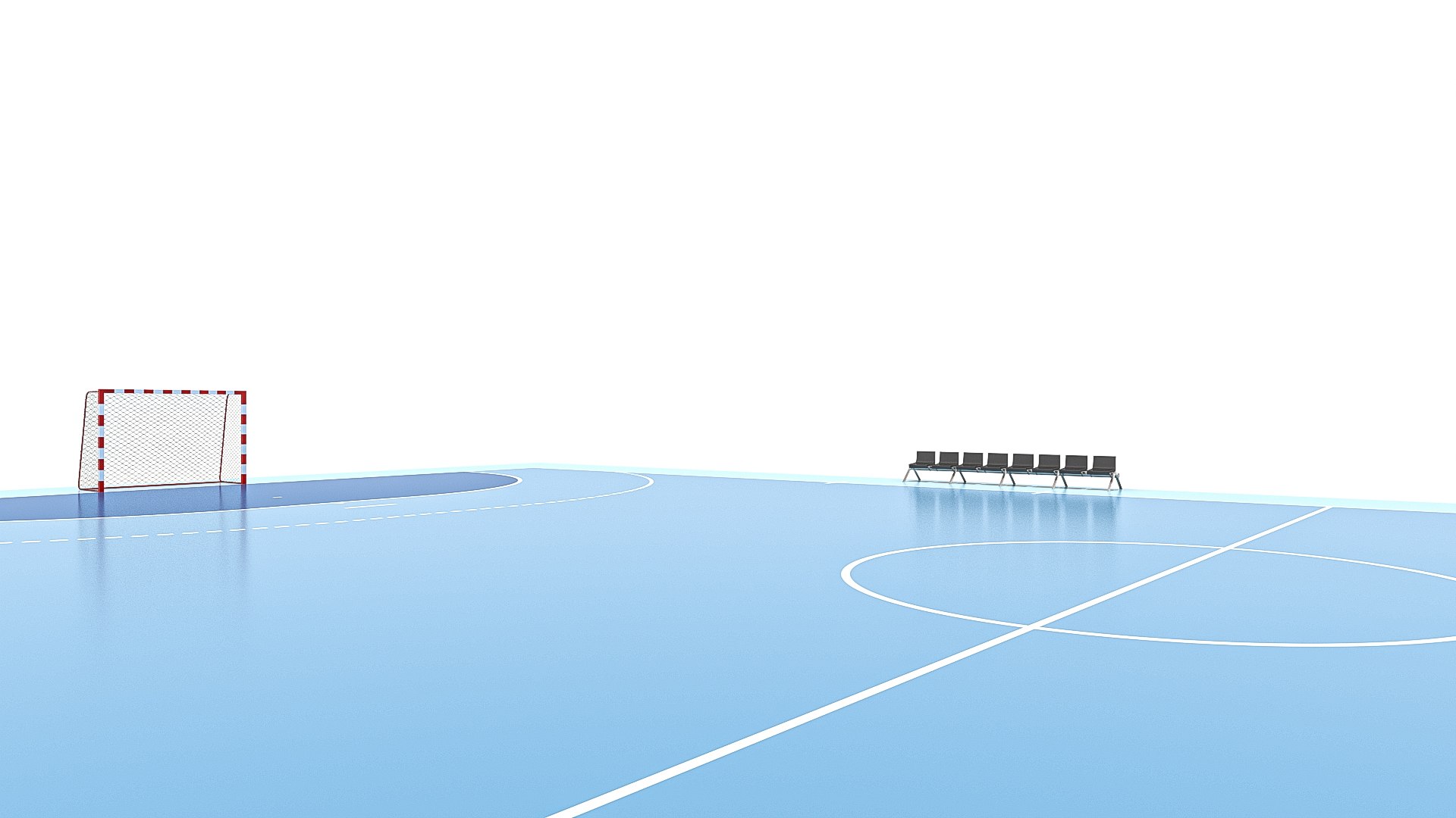 Handball Court 01 Model - TurboSquid 2230147