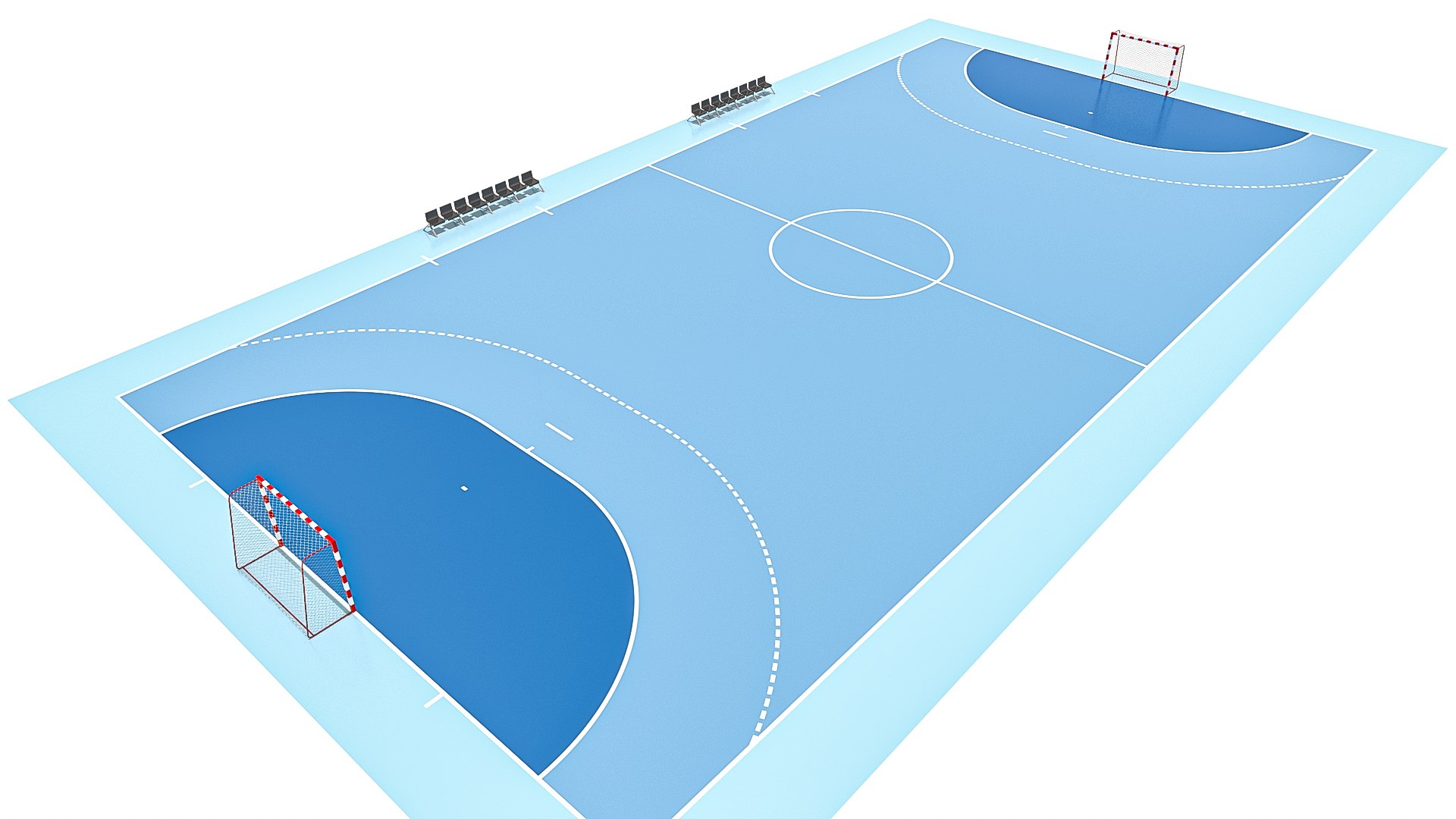 Handball Court 01 Model - TurboSquid 2230147