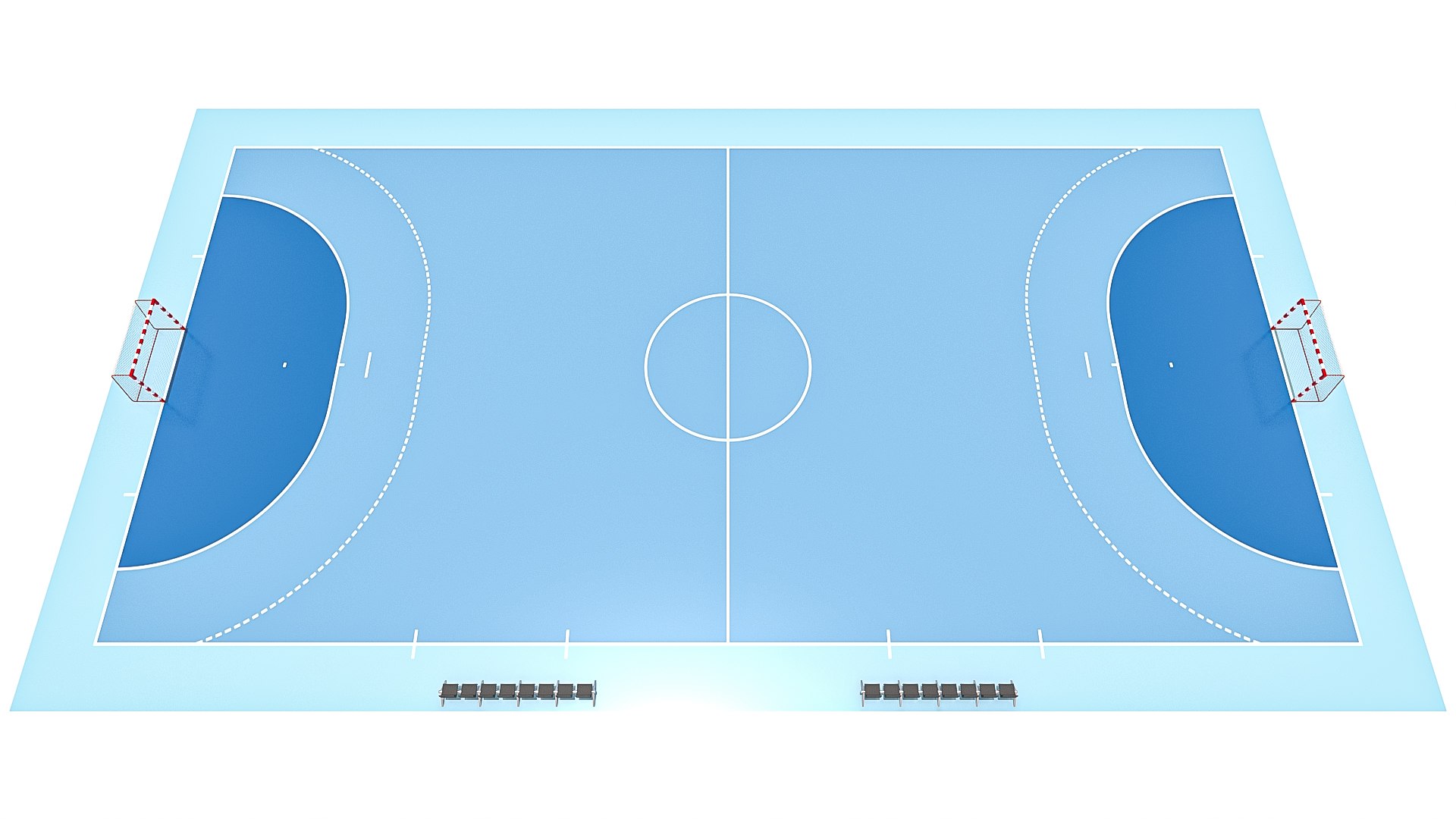 Handball Court 01 Model - TurboSquid 2230147