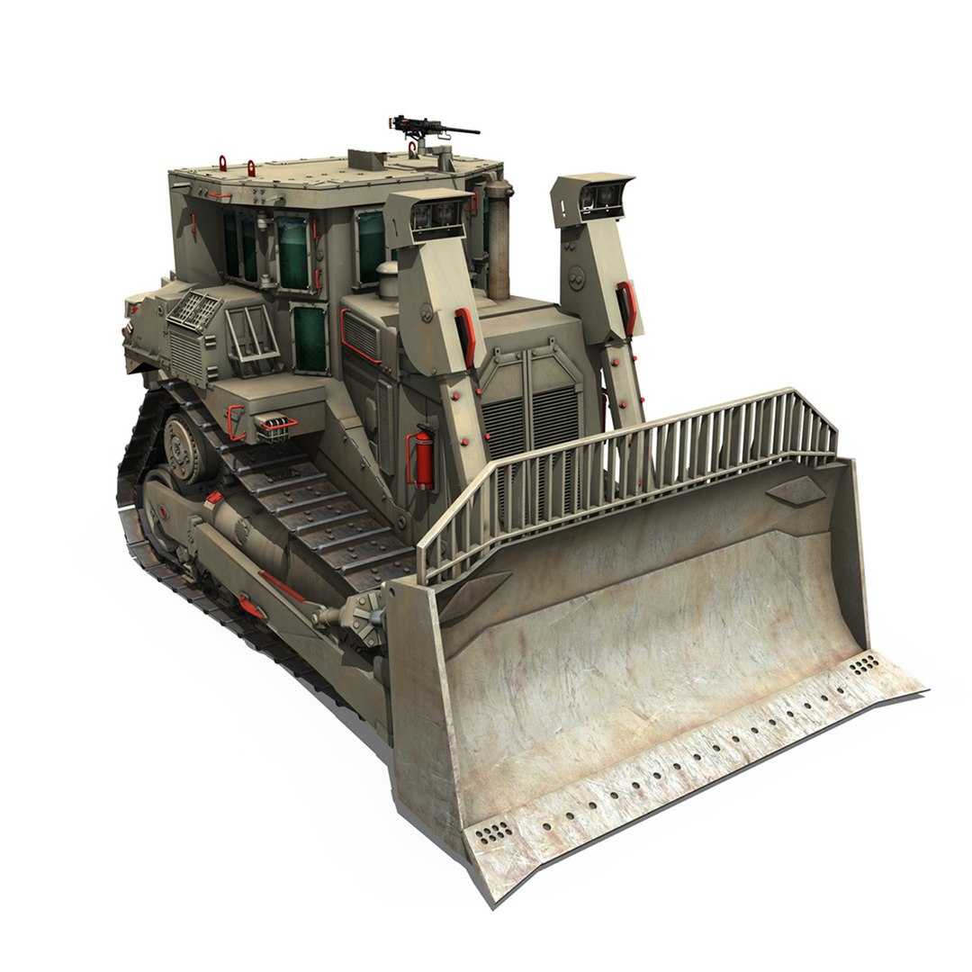 3d Armored D9r Bulldozer Idf Model