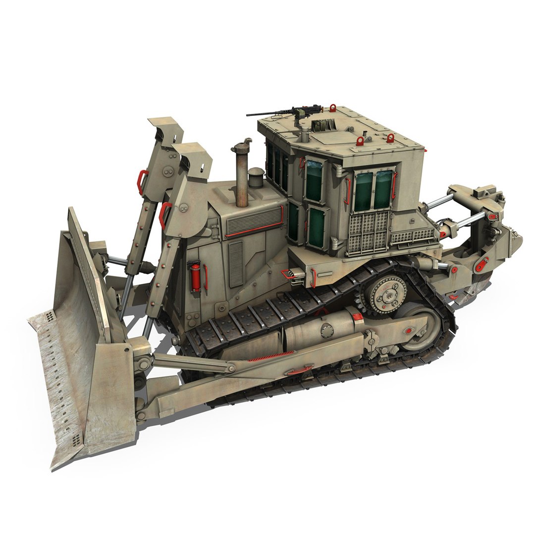 3d Armored D9r Bulldozer Idf Model
