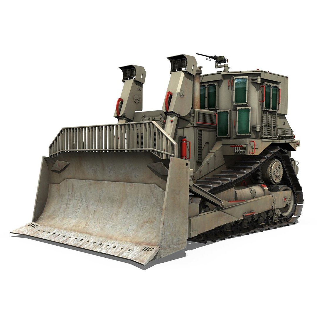 3d Armored D9r Bulldozer Idf Model