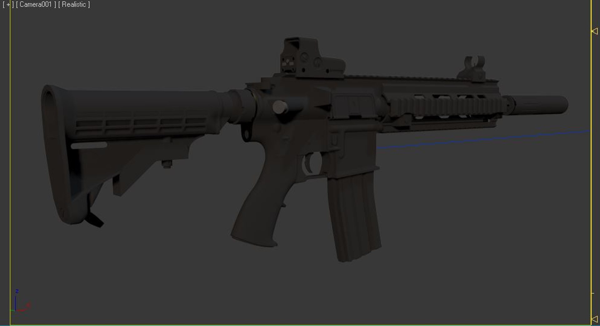 3d Hk416 Rifle