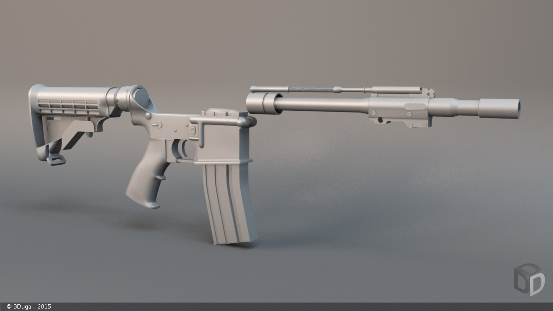 3d Hk416 Rifle