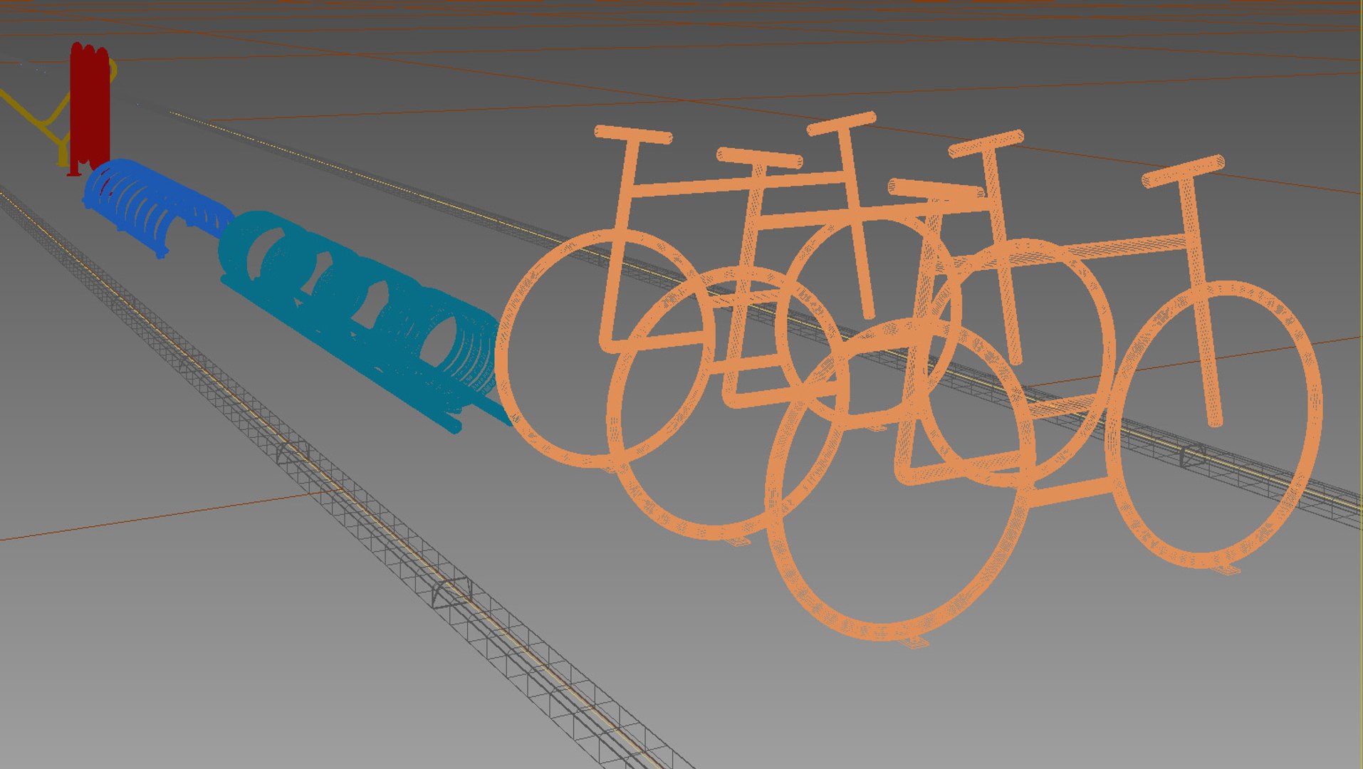 Bike Racks Set 3D Model - TurboSquid 1576933