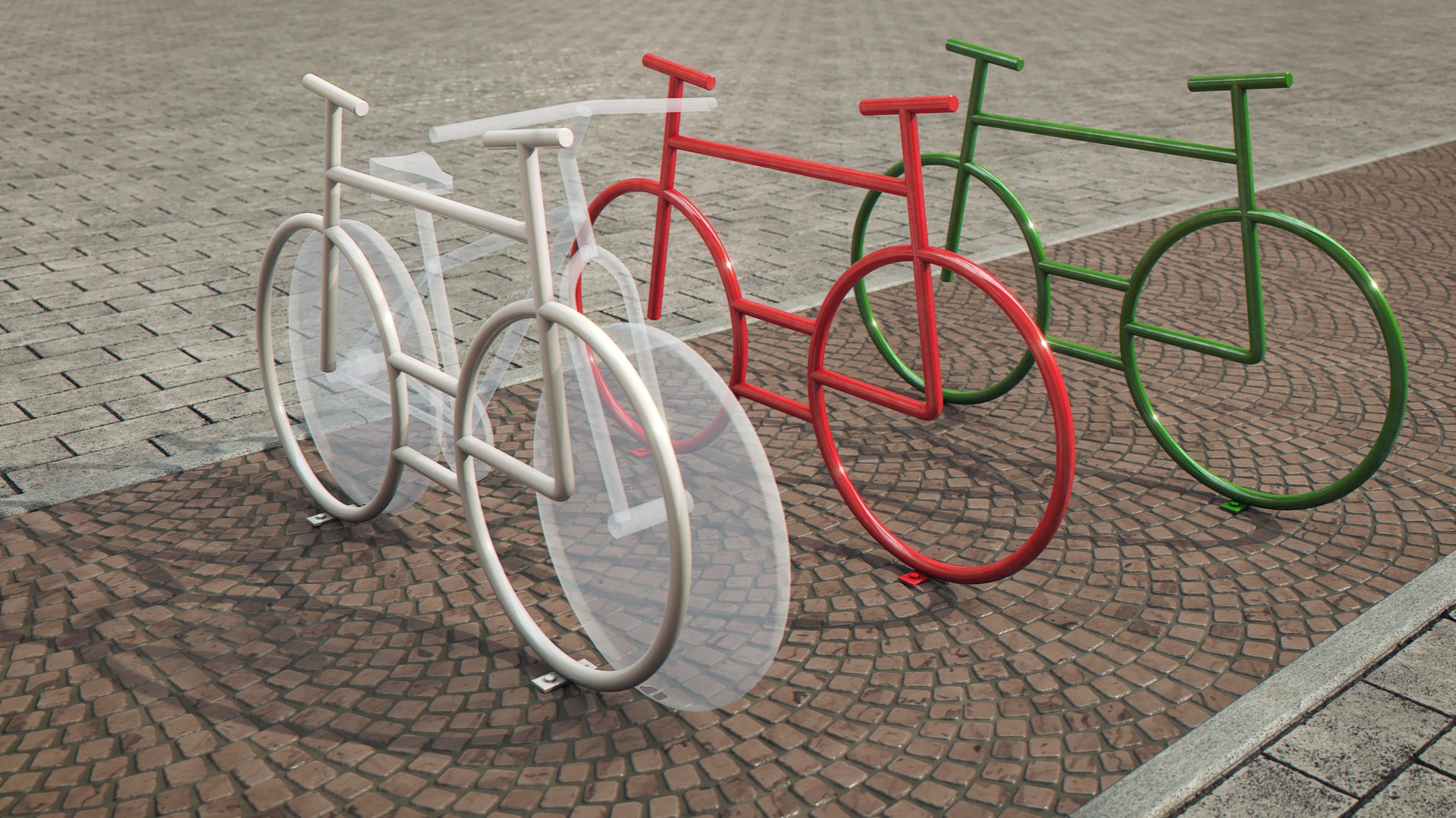 Bike Racks Set 3D Model - TurboSquid 1576933