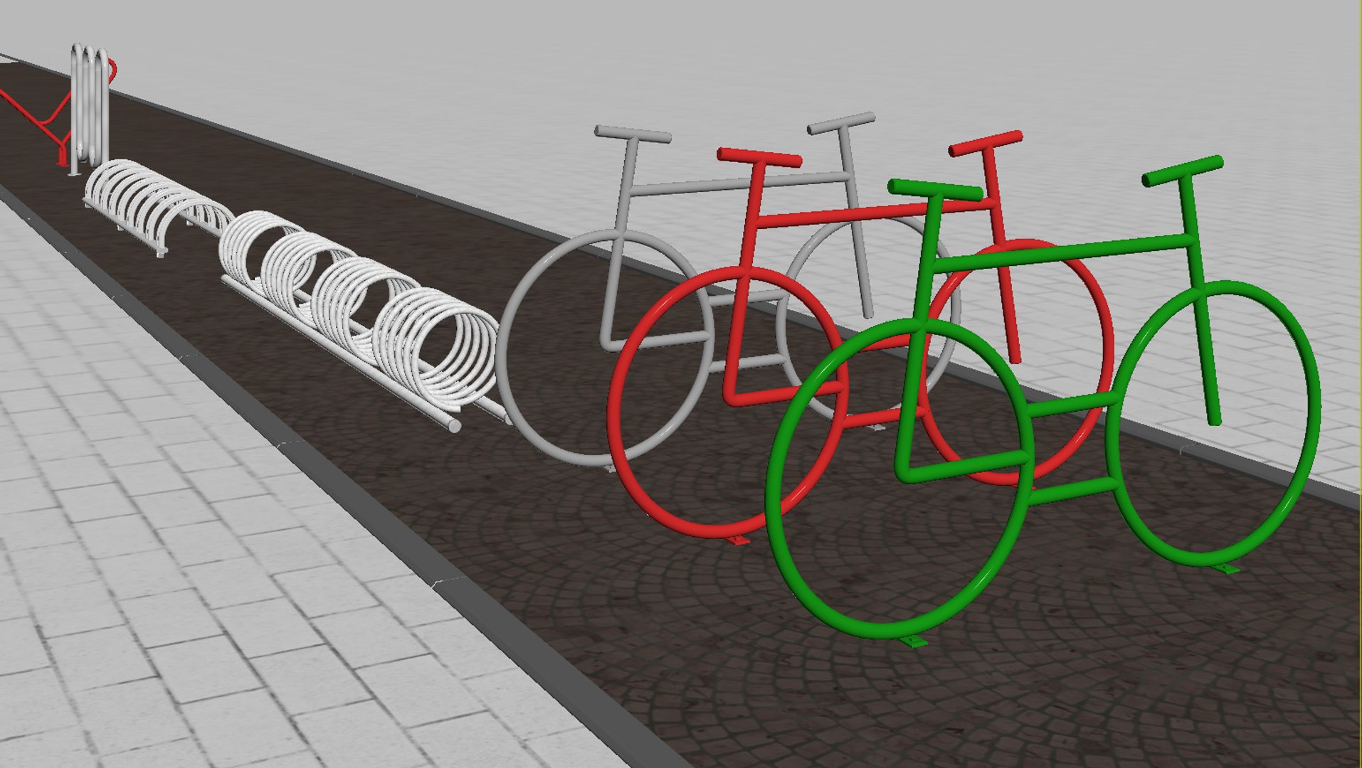Bike Racks Set 3D Model - TurboSquid 1576933
