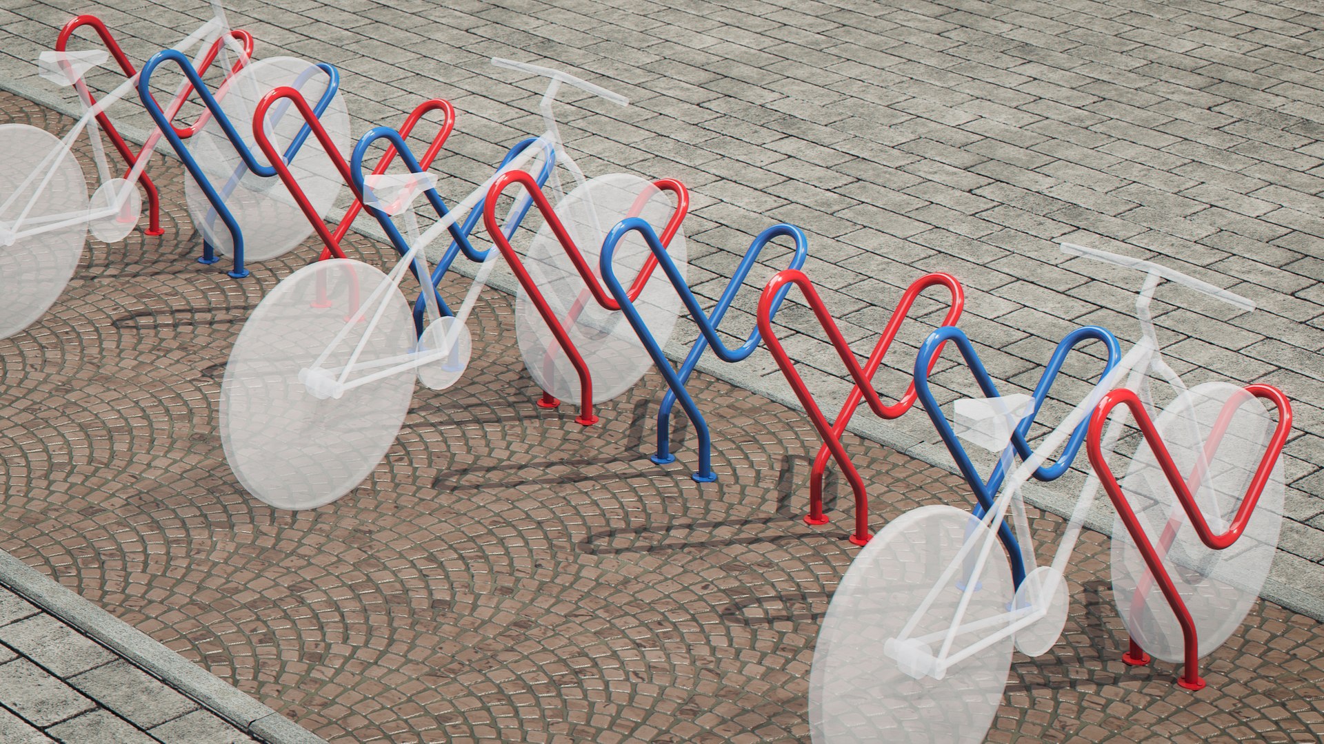 Bike Racks Set 3D Model - TurboSquid 1576933