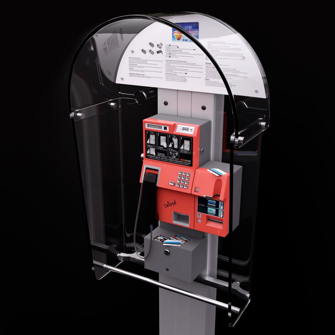 Old Telephone Box 3D Model - TurboSquid 1861743