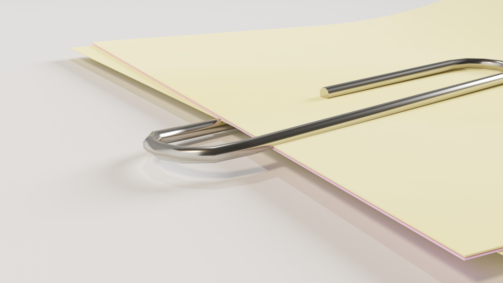 3D Clipped paper with Paperclip model - TurboSquid 2012173