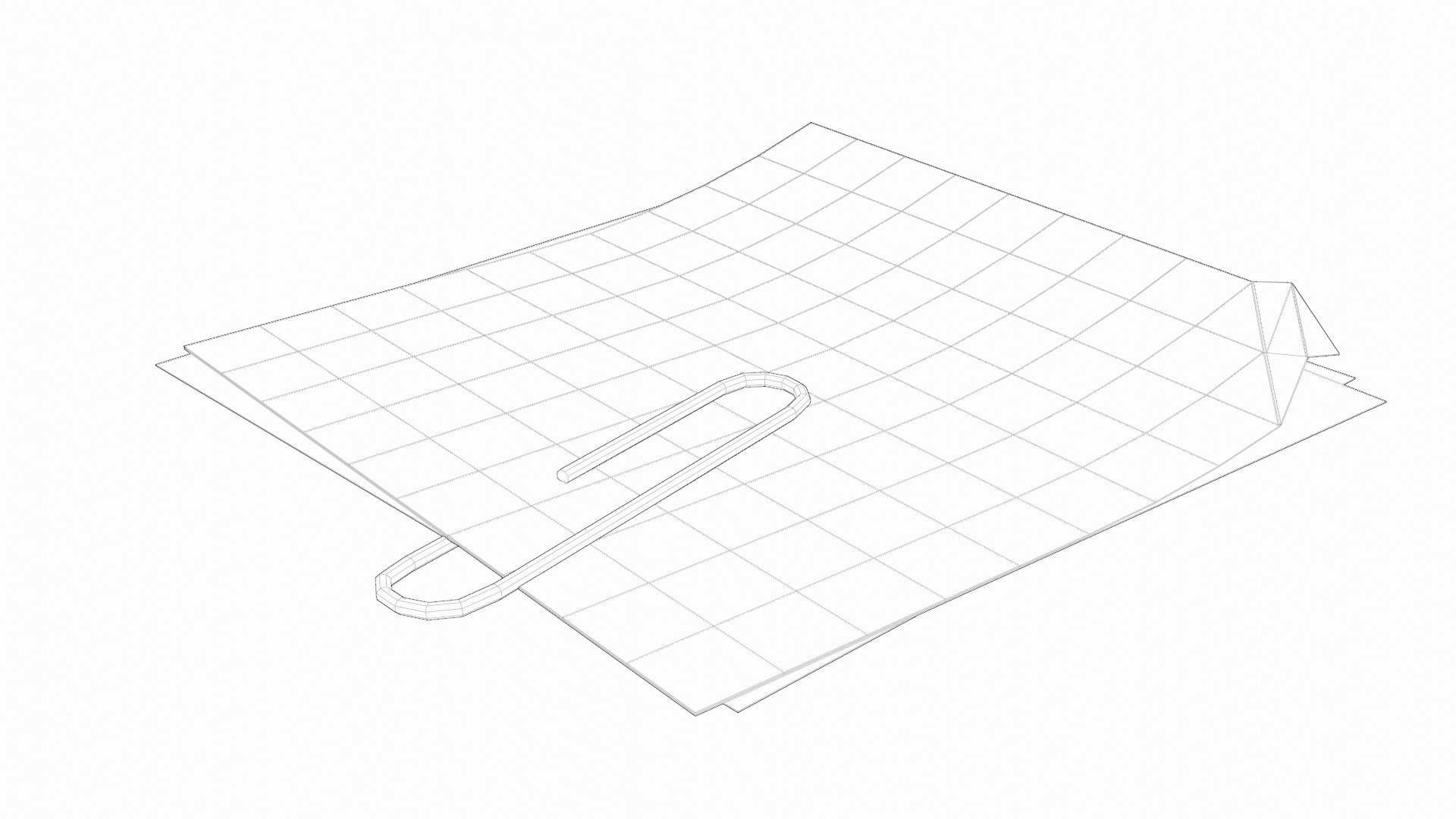 3D Clipped paper with Paperclip model - TurboSquid 2012173