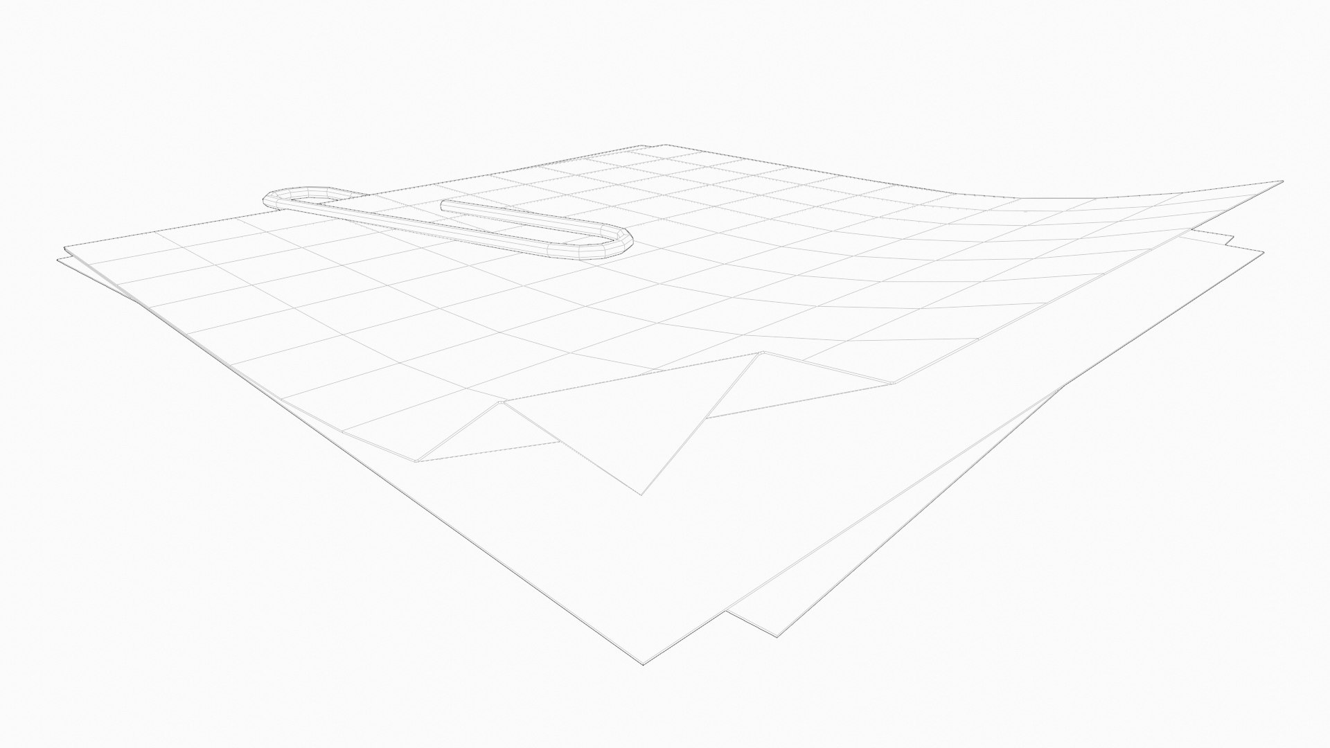 3D Clipped paper with Paperclip model - TurboSquid 2012173