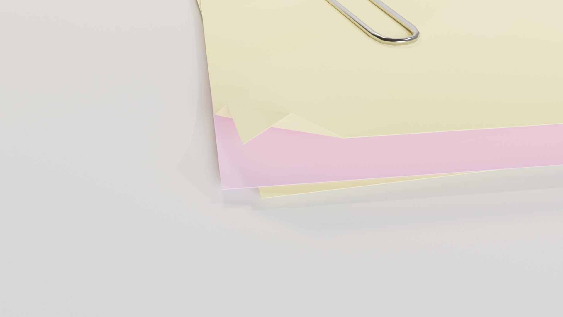 3D Clipped paper with Paperclip model - TurboSquid 2012173