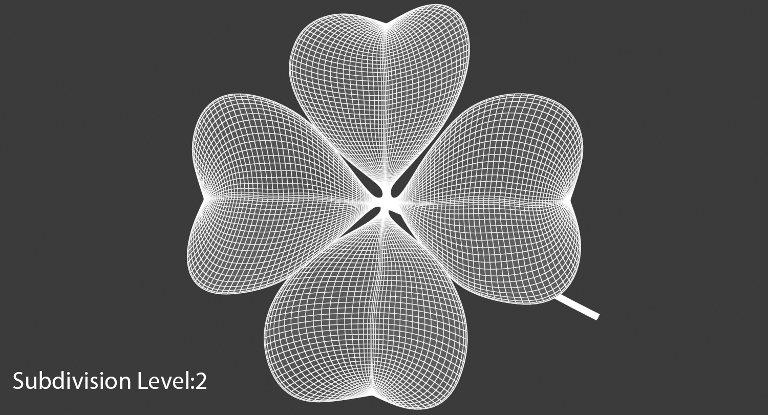 3D clover shamrock flower model - TurboSquid 1395861