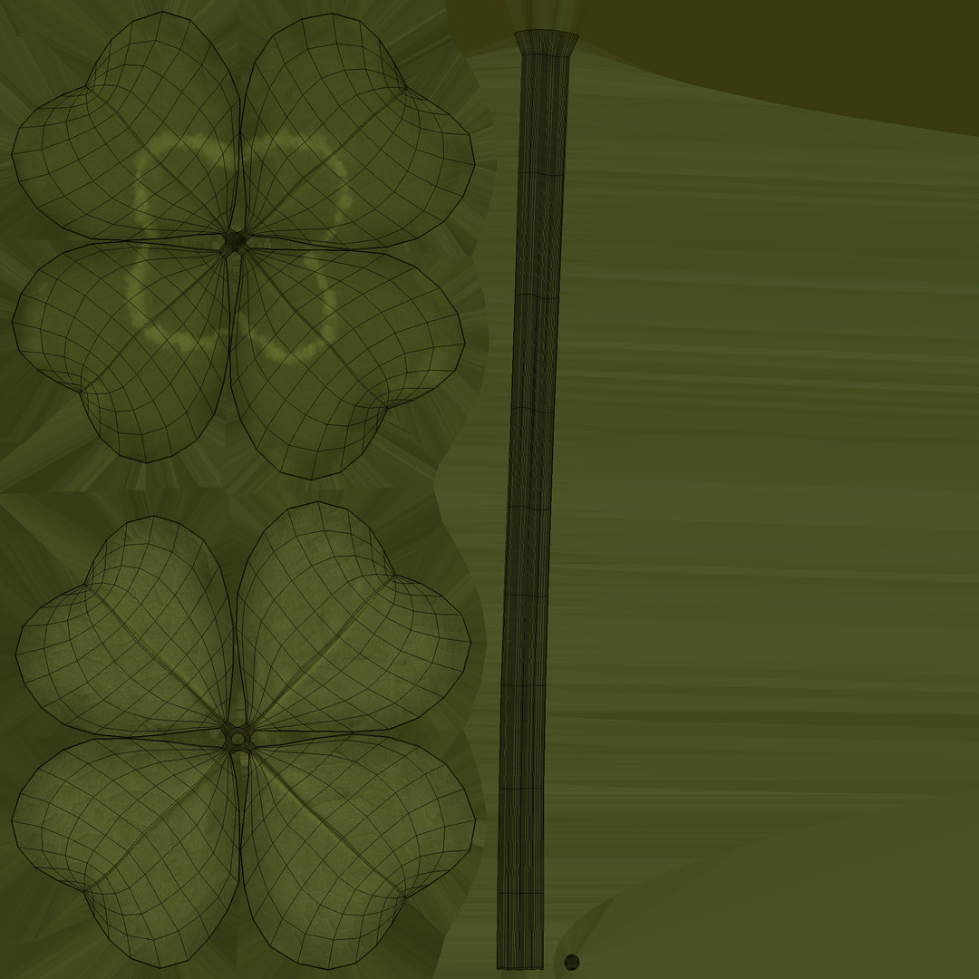3D clover shamrock flower model - TurboSquid 1395861