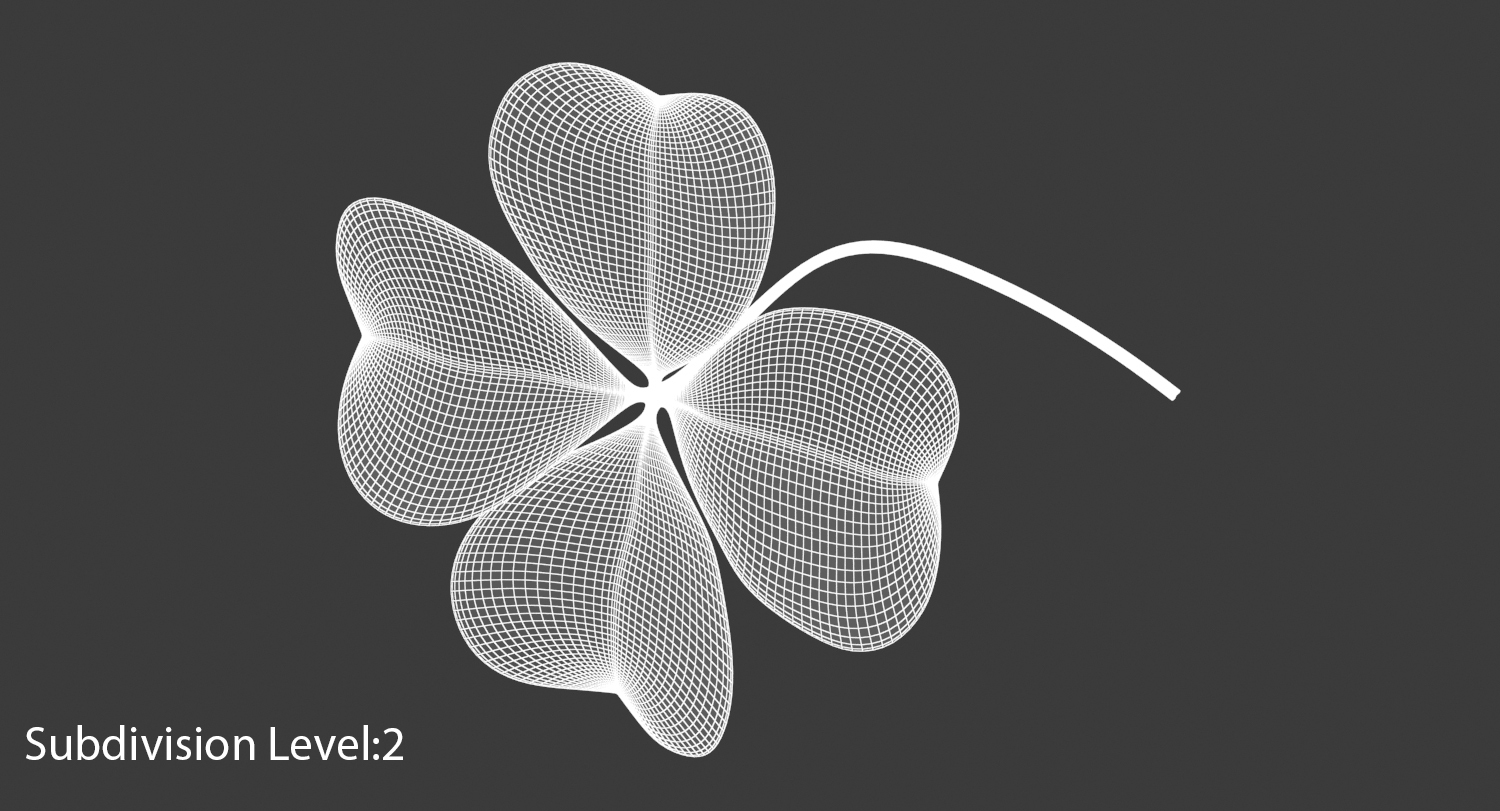 3D clover shamrock flower model - TurboSquid 1395861