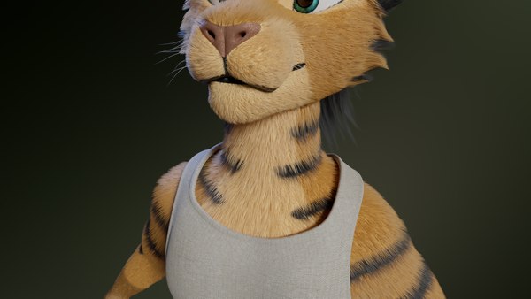 Deimos Anthro Tiger 3D model - TurboSquid 1855858