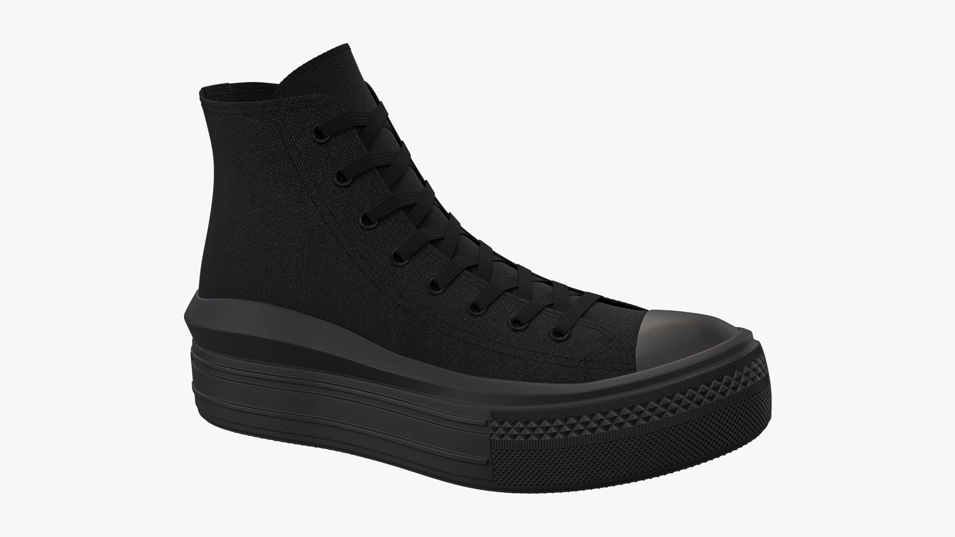 3D Chuck Taylor All Star Move Platform High Top Mono Black - TurboSquid ...