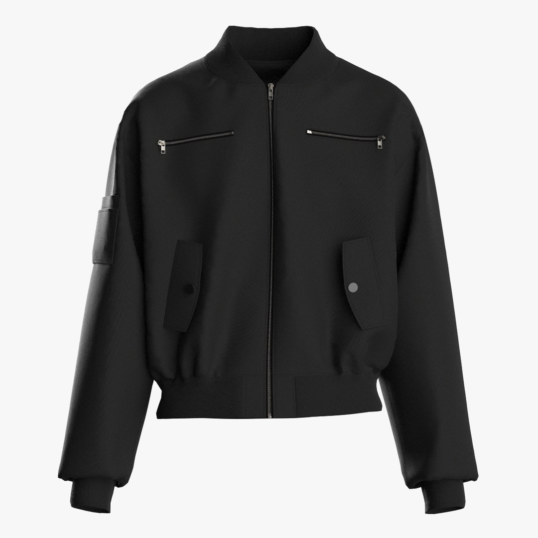 3D Male Bomber Jacket Model - TurboSquid 2210736