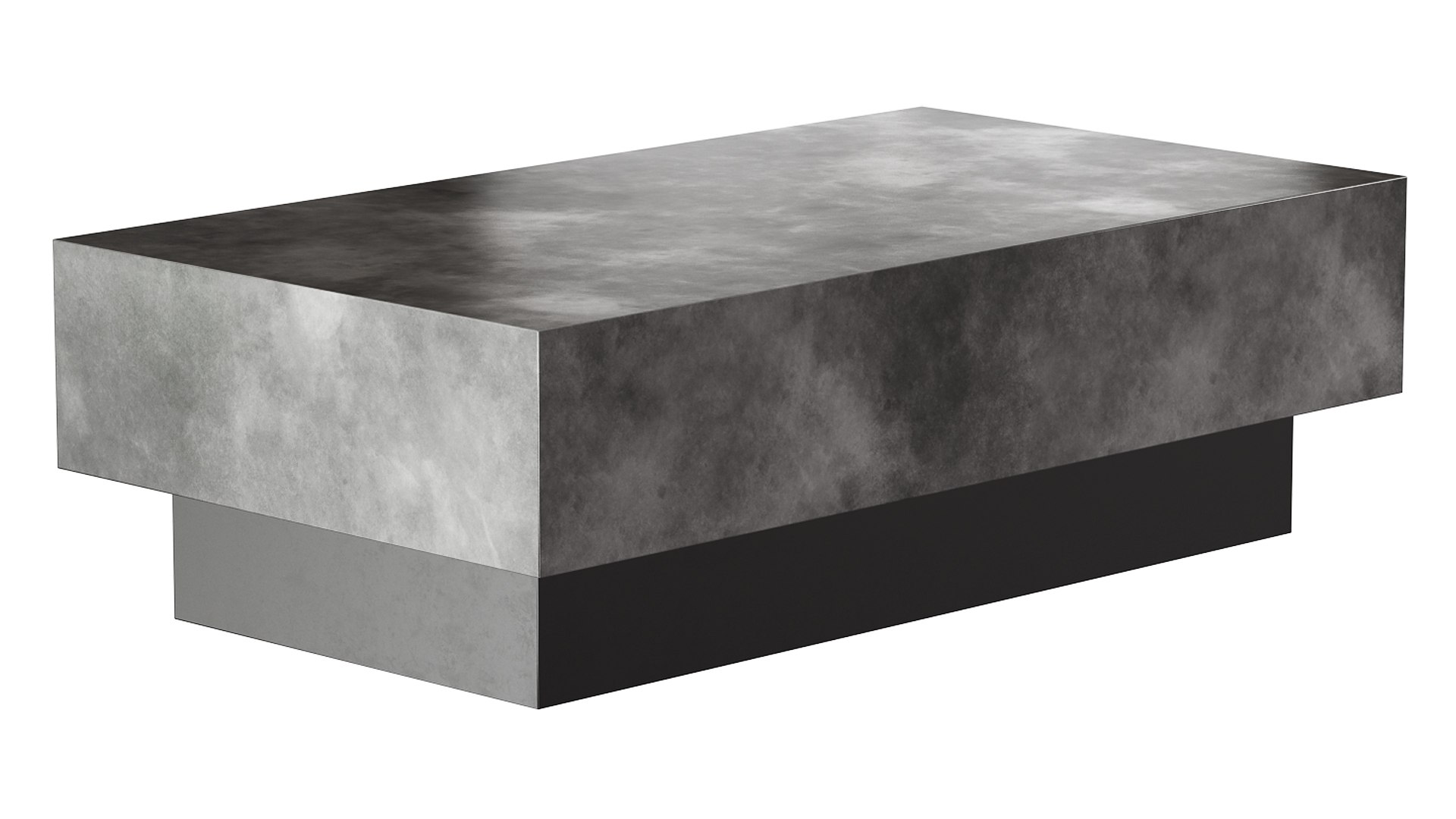 3D Gunmetal Steel Rectangle Coffee Table - TurboSquid 2119399
