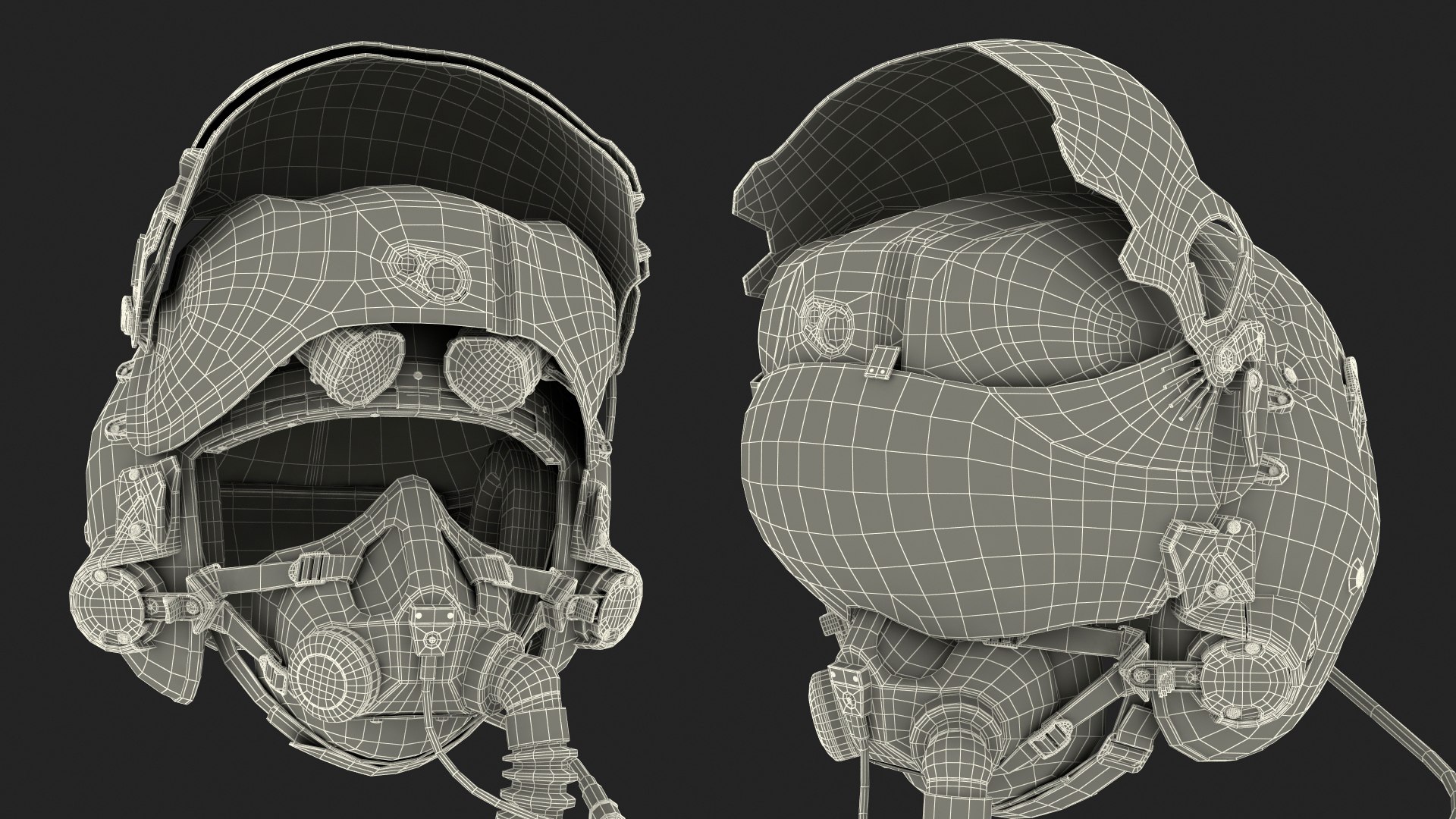 3D F-35 Pilot Helmet And Oxygen Mask - TurboSquid 2378834