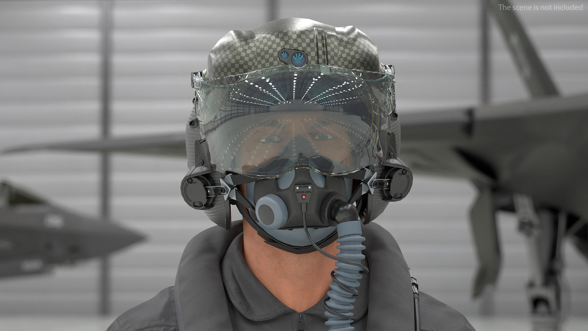 3D F-35 Pilot Helmet And Oxygen Mask - TurboSquid 2378834