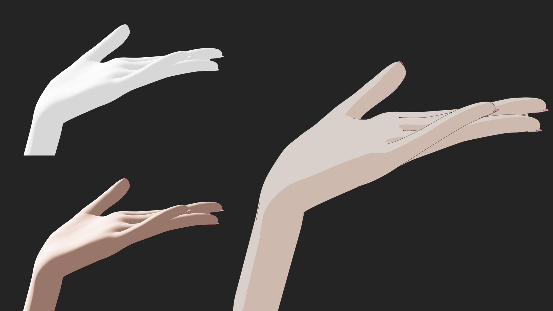 3D model female hand in cartoon style - TurboSquid 1777092