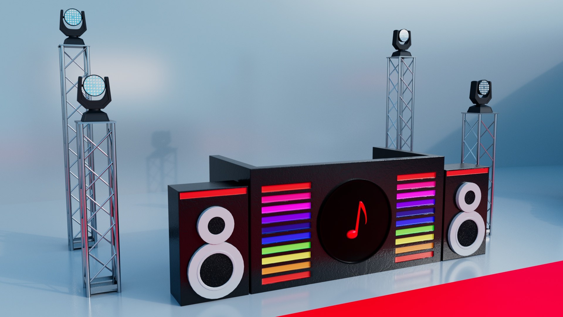 DJ Booth 3D Model - TurboSquid 2015008