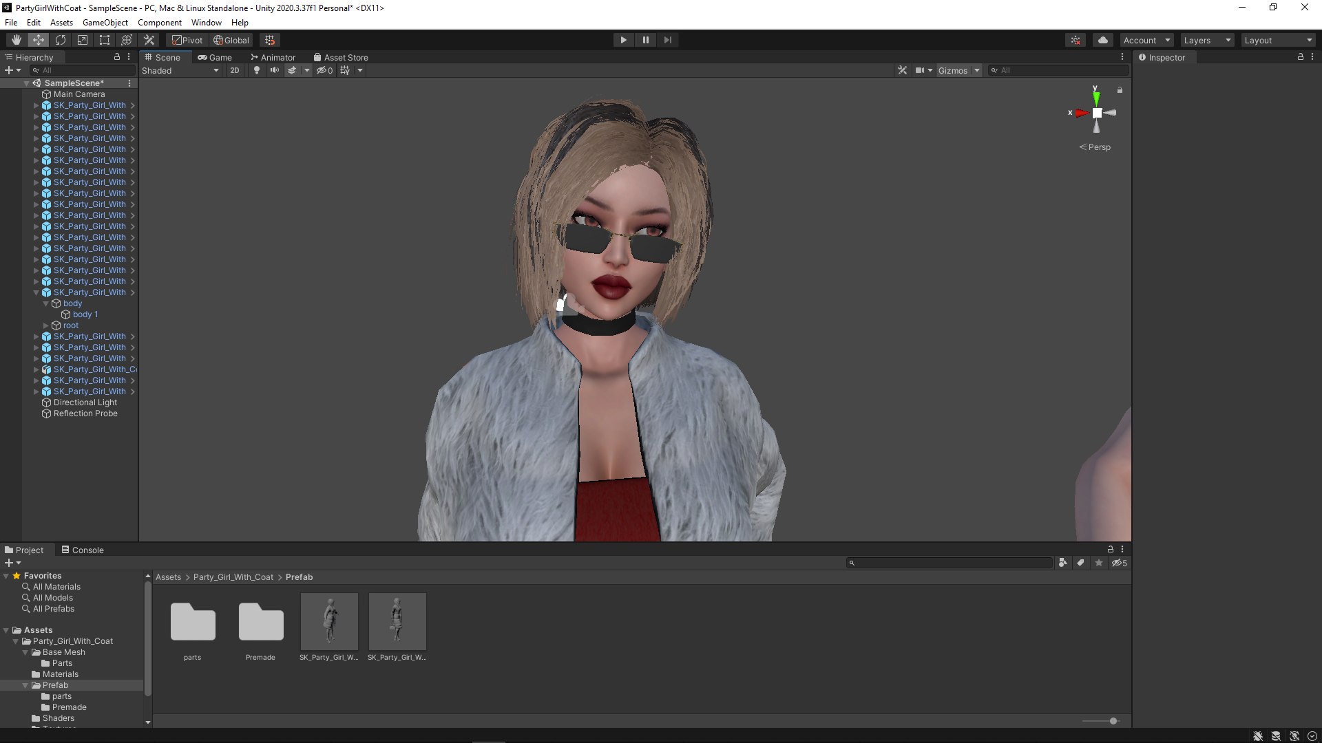 Party Girl With Coat 3D Model - TurboSquid 1987408