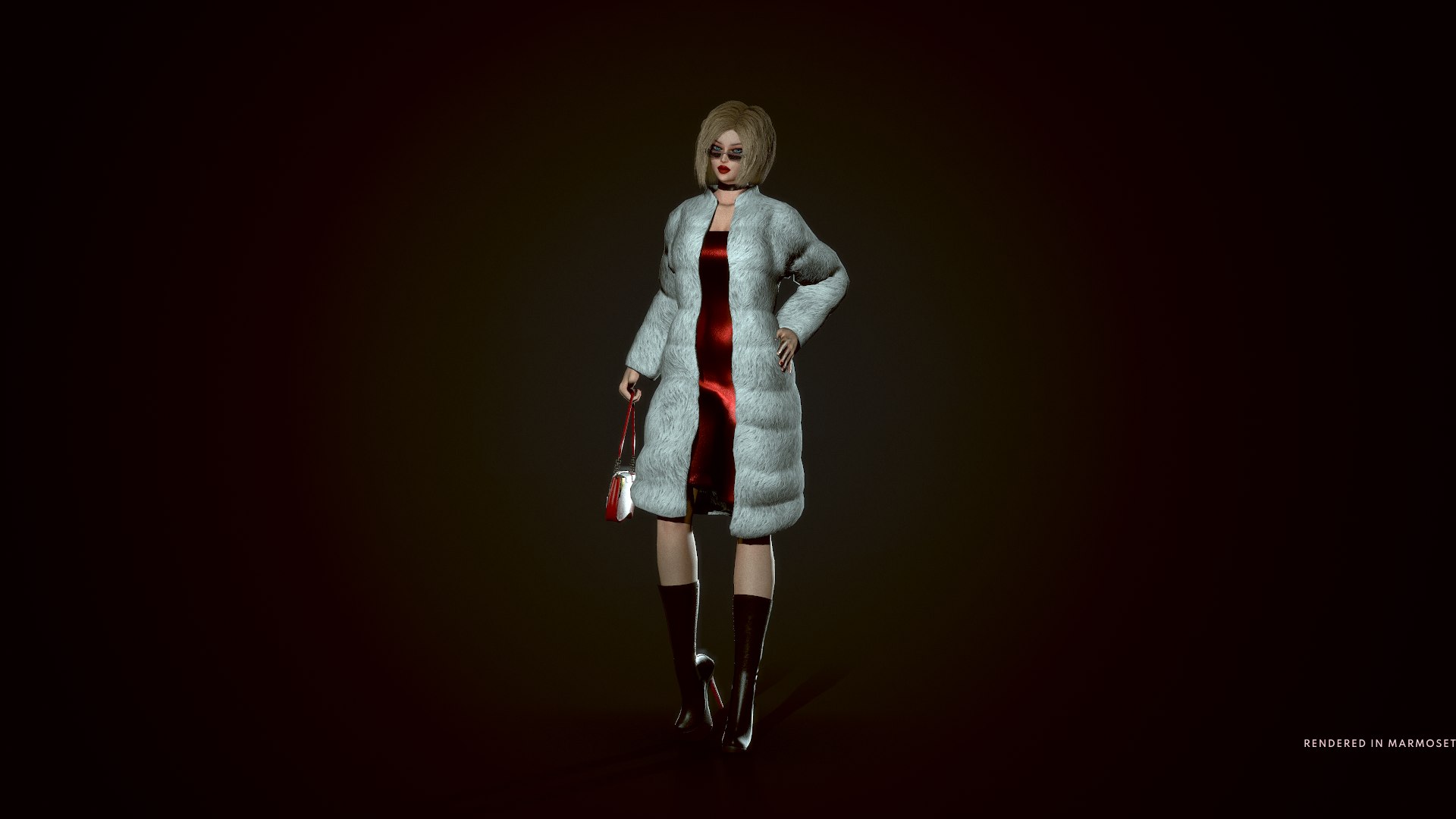 Party Girl With Coat 3D Model - TurboSquid 1987408